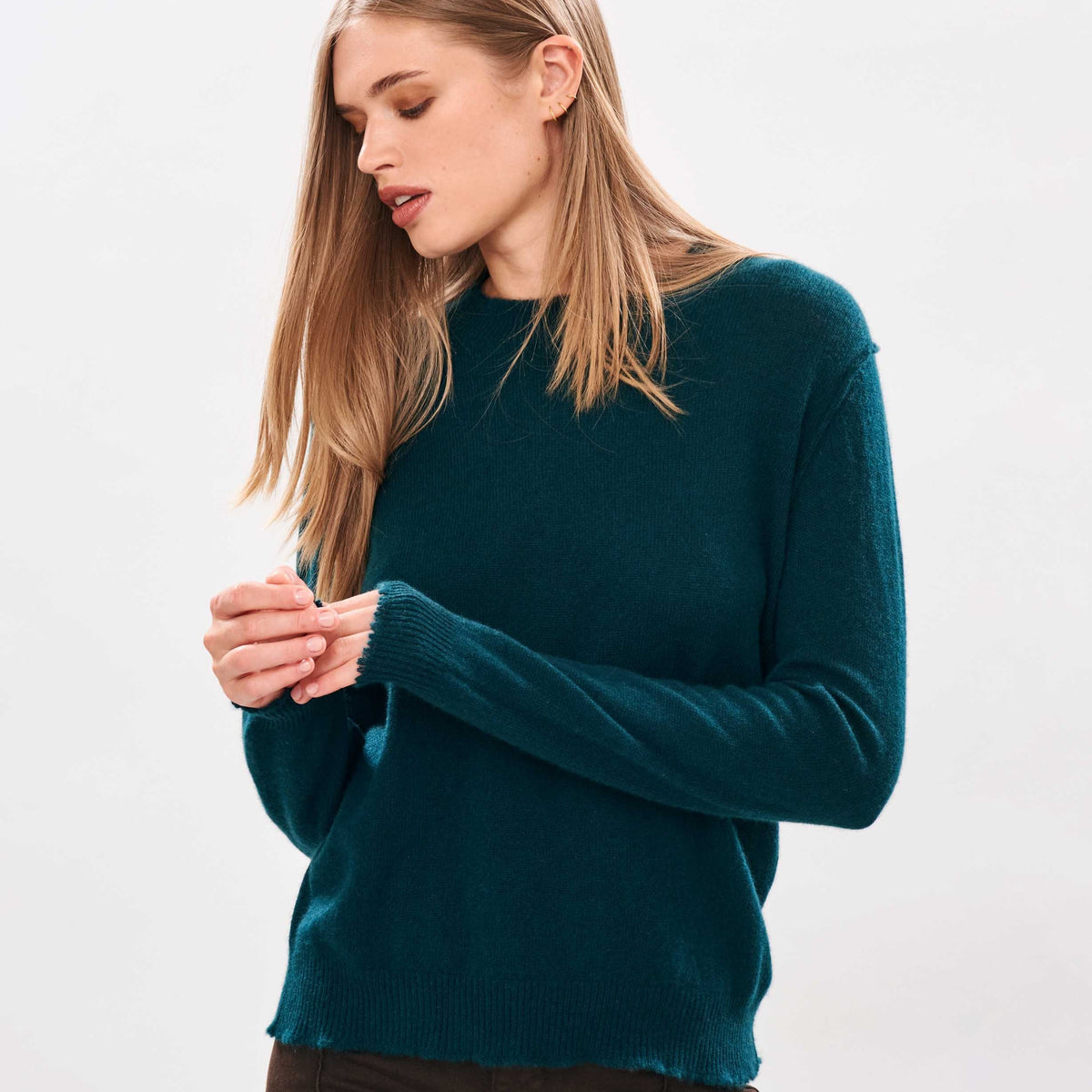 Core Cashmere Collection Jumpers Cardigans Plain & Stripes Jumper 1234